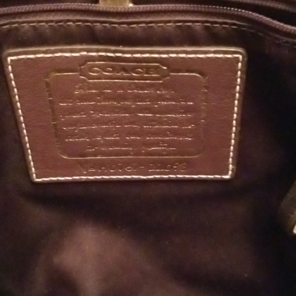 Coach Signature Canvas And Metallic Leather! - Gem